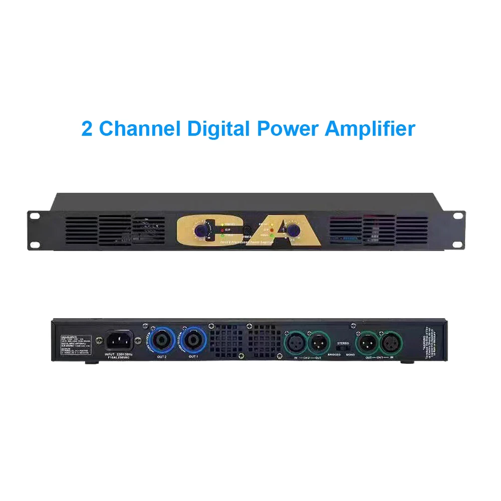 High-tech Two Channel 1800w Class-d Digital Power Amplifier Bridged Stereo Mono 3 Modes 2x 450w ...