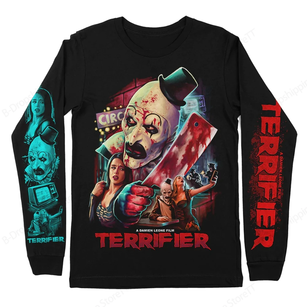 Men-s-Long-Sleeve-T-shirt-3d-Horror-Movie-Terrifier-Print-Tshirt-Men ...