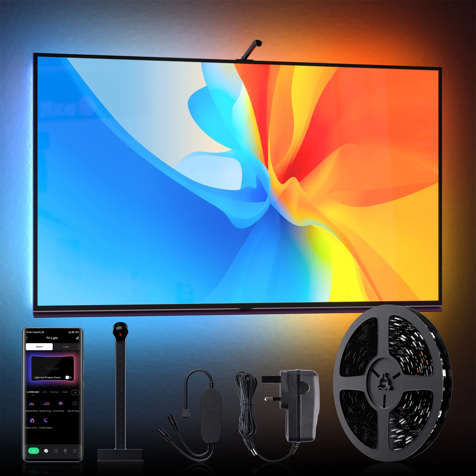 Smart-Ambient-Lighting-TV-PC-Led-Backlight-App-Camera-Sync-USB-Strip ...