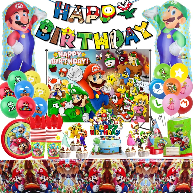 Super Mario Birthday Banner