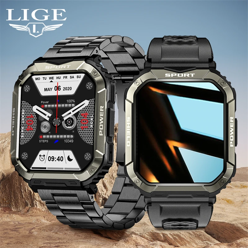 LIGE-Smart-Watch-Man-Bluetooth-Call-Sports-Fitness-Siri-Dial-Large ...