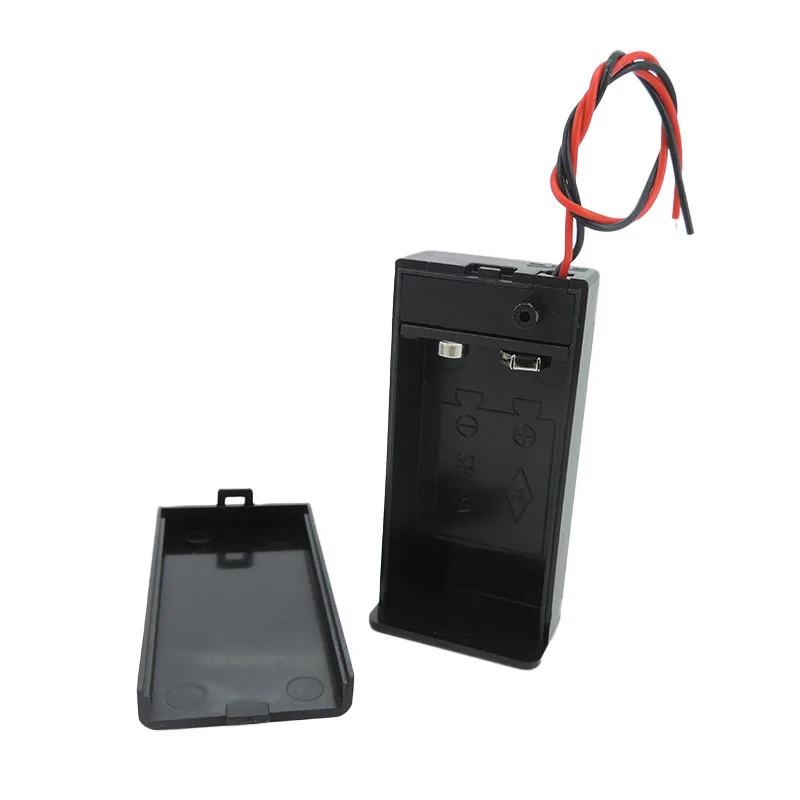 9V Battery Case Holder Connection Wire Cable Case With ON/OFF Switch ...