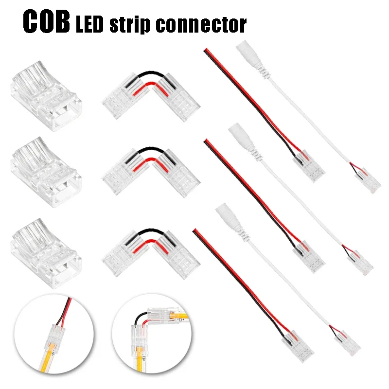 COB-LED-Connector-Strip-to-Wire-Connectors-2pin-Unwired-Gapless ...