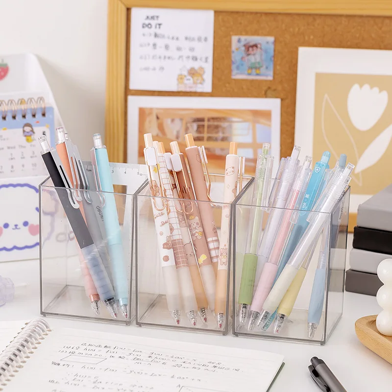 1Pcs-Simple-Transparent-Acrylic-Pen-Holder-Brush-Storage-Container-Desk ...