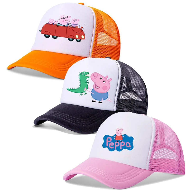 2023 Peppa Pig Baseball Cap Spring Summer Solid Sunhat Boy Girl Cotton ...