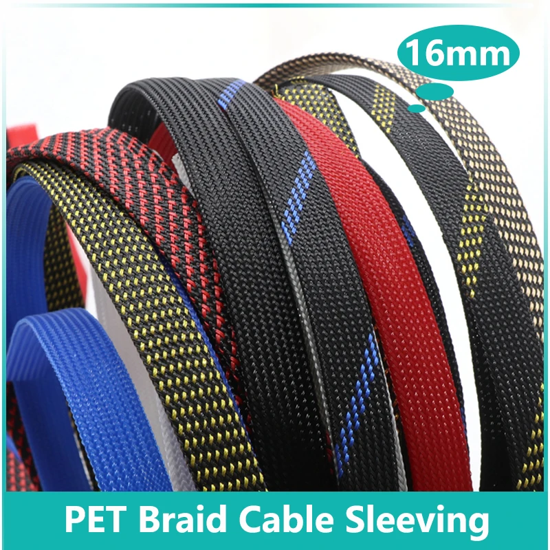 1M-50M-PET-Braided-Sleeve-16mm-Cable-Protection-Expandable-Sheath-High ...