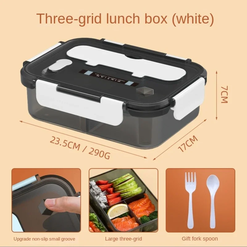 Transparent Lunch Box for Kids Food Storage Container with Lids Leak ...