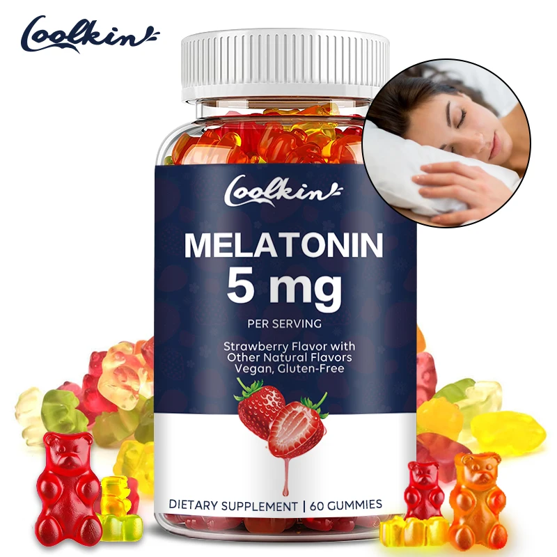 Melatonin Sleep Gummies 5 Mg Fall Asleep Faster, Sleep Longer, 60 ...