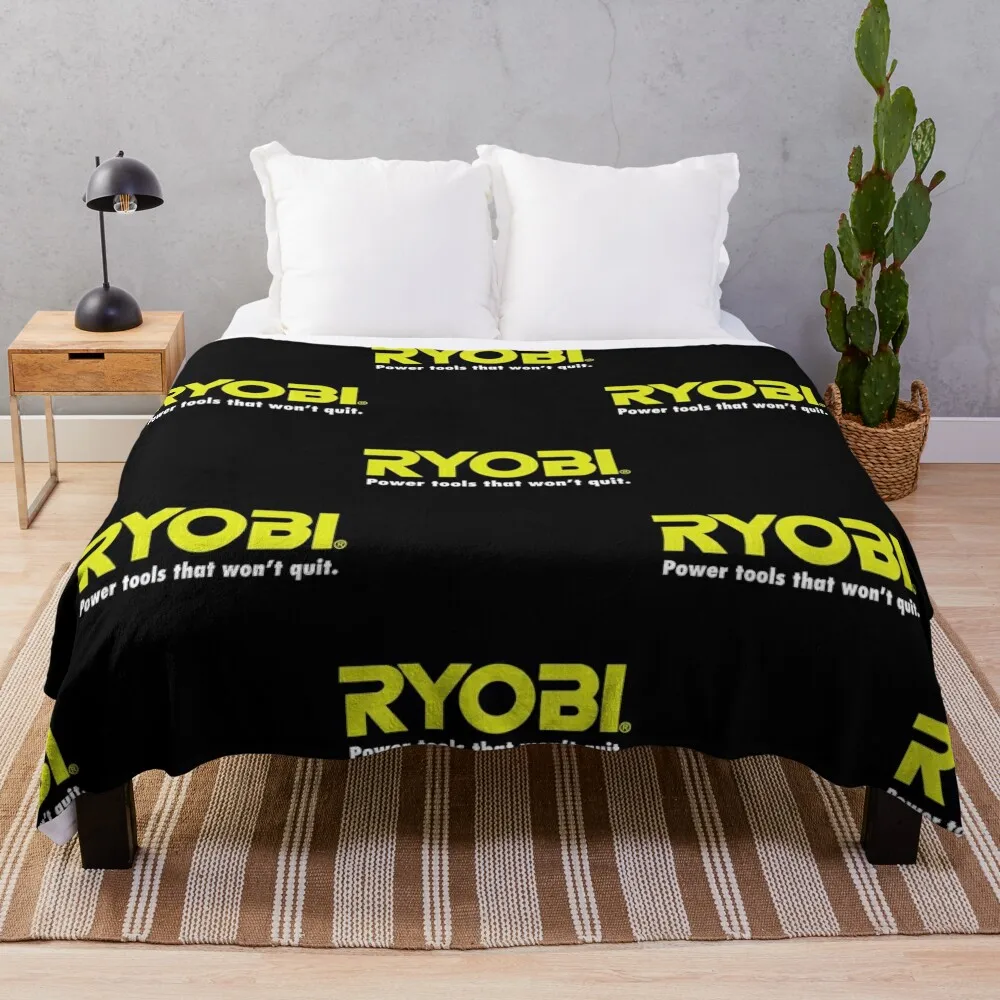 POWER-TOOLS-RYOBI-LOGO-Classic-T-Shirt-Throw-Blanket-Decorative-Sofa ...
