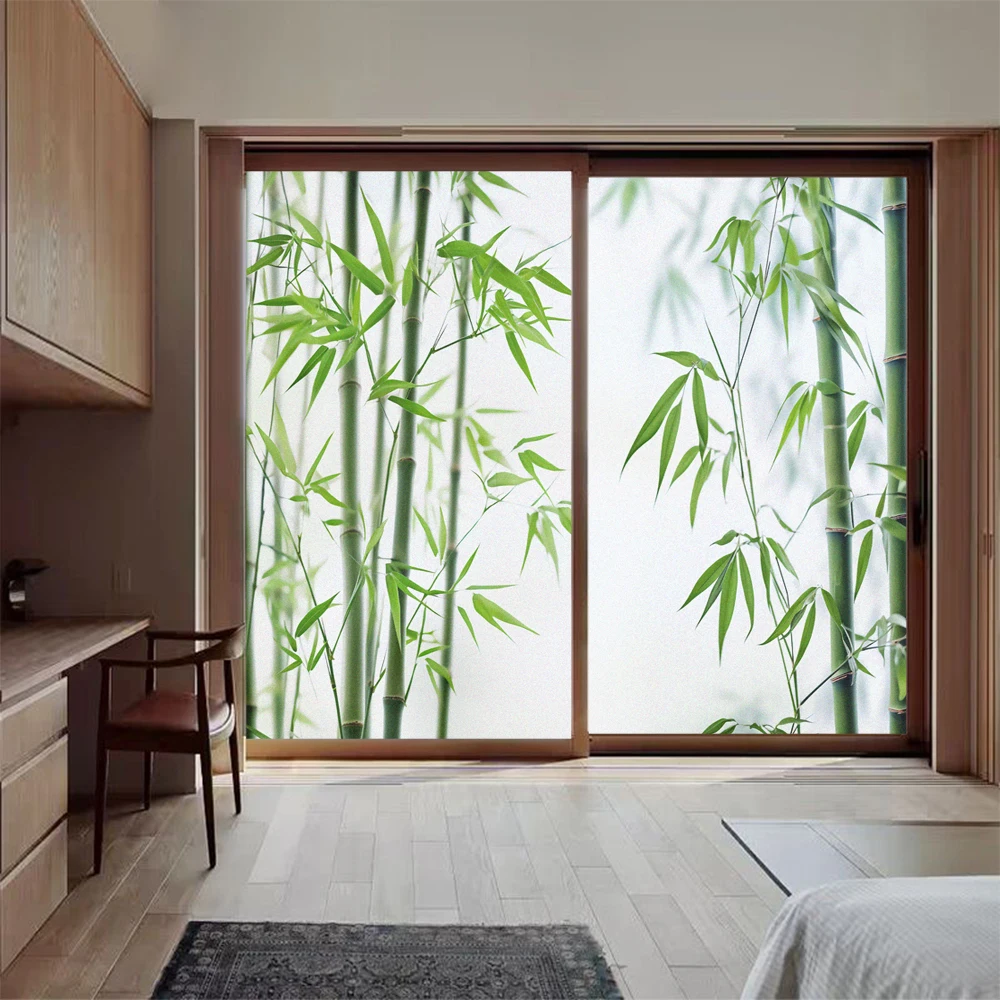 Bamboo-Pattern-Glass-Window-Privacy-Frosting-Film-PVC-Glass-Door-Glue ...