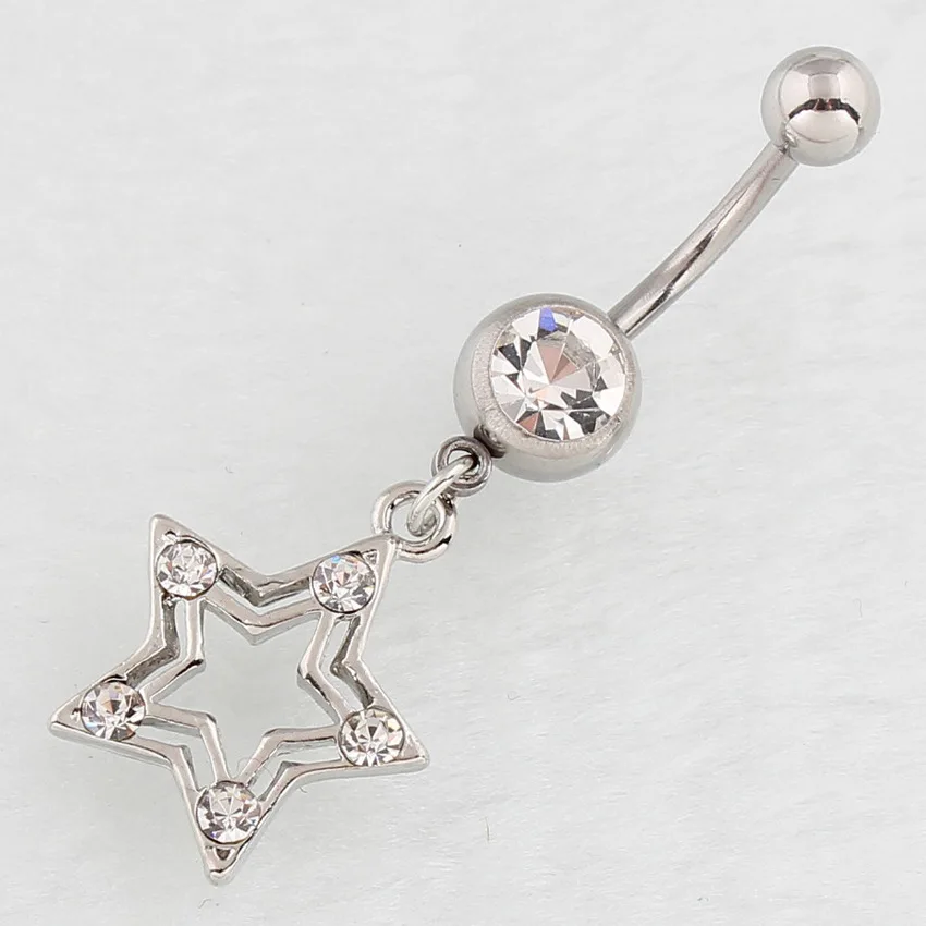 Fashion-Rhinestone-Star-Dangle-Navel-Belly-Rings-for-Women-Body-Piecing ...