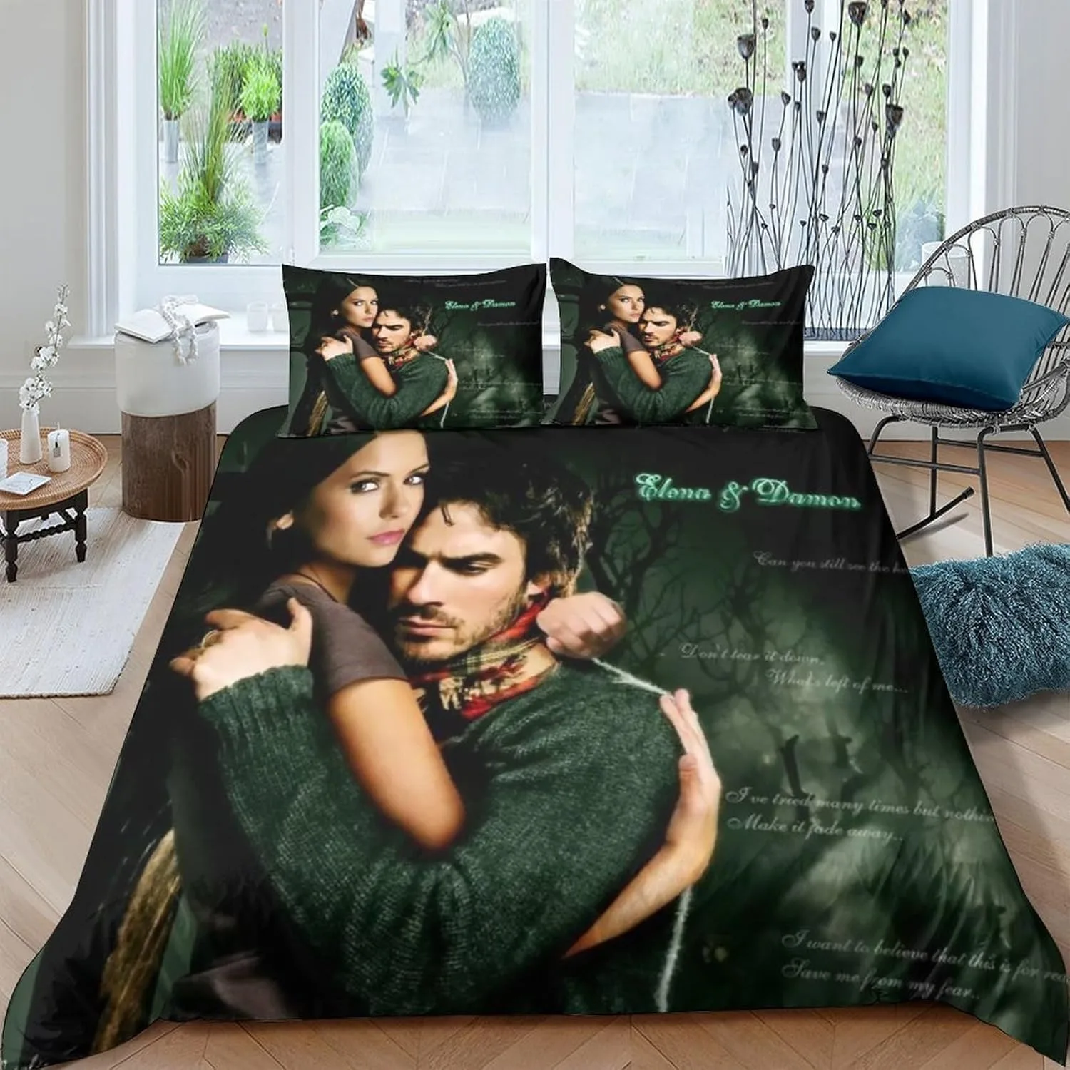 Anime Duvet Cover The Vampire Diaries Bedding Set Adult Boys Girls ...