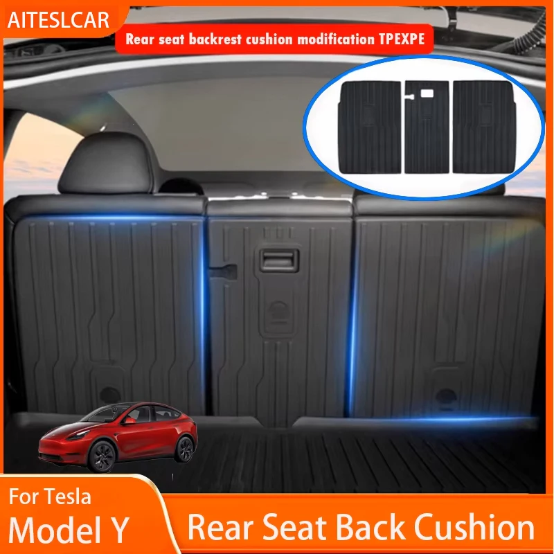 Rear Seat Back Cover Backrest Protector For Tesla Model Y 2020 ~ 2024 ...