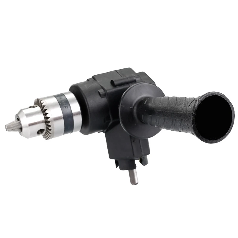 90° Keyless Three jaw Chuck Corner Impact Drill Adapter Right Angle ...