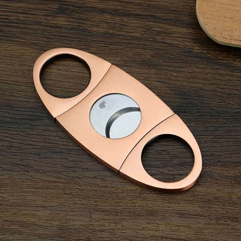 Stainless Cigar Guillotines Double Blades Gold Cigar Punch Cutter ...