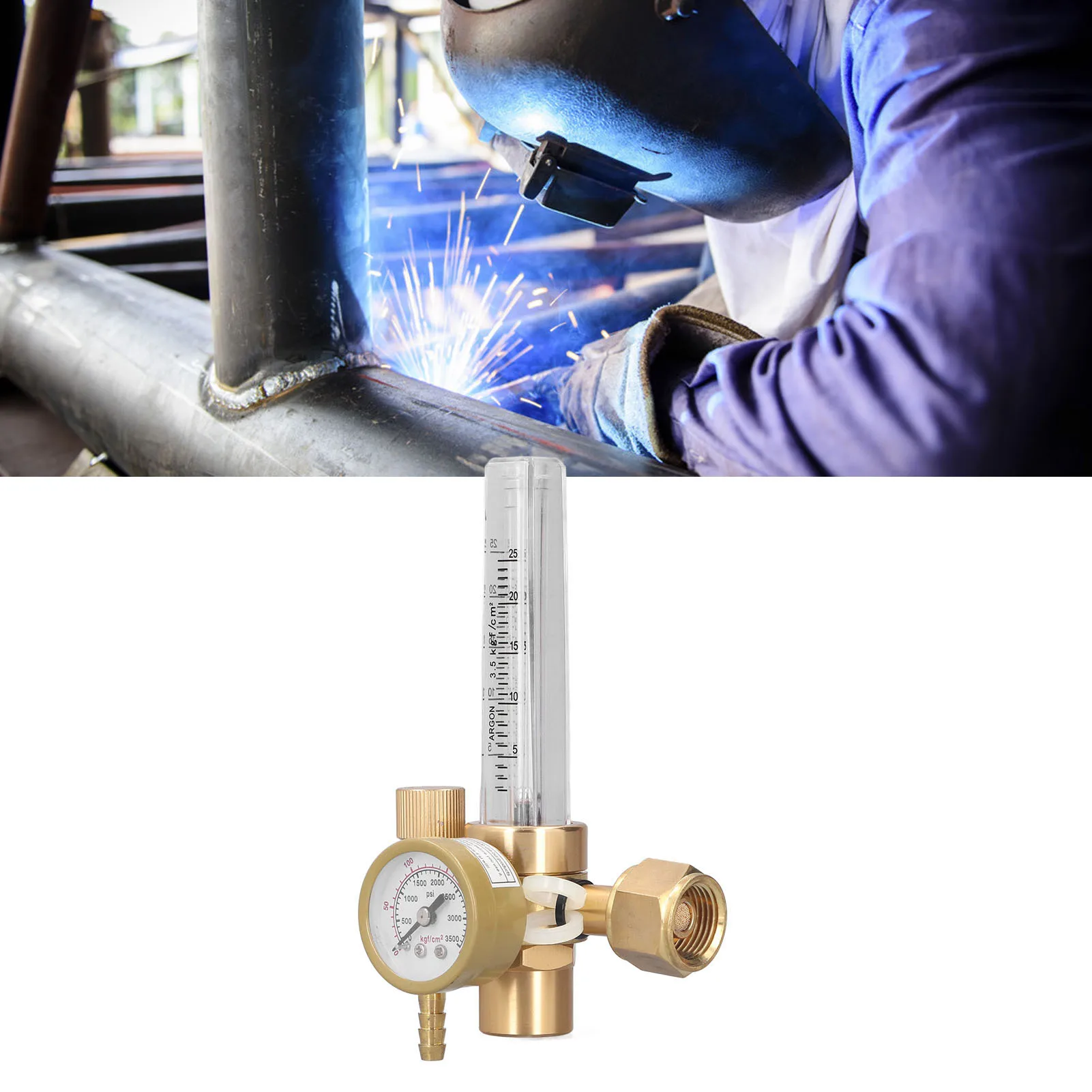 Welding Accessory CO2 Gas Regulator Welding Regulator Valve Brass ...