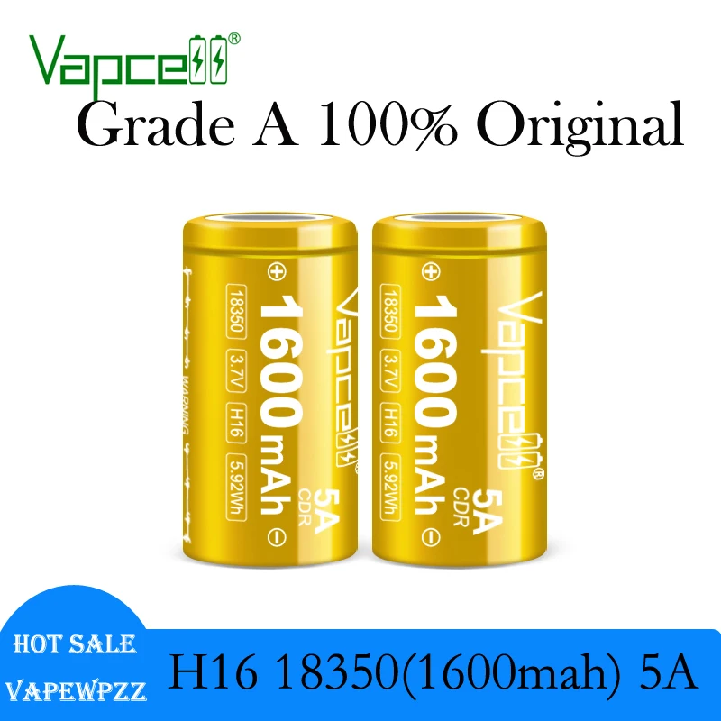 1-8-piece-Grade-A-Original-Vapcell-H16-18350-1600mah-Battery-INR18350-3 ...