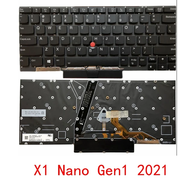 New US English Backlit Keyboard For Lenovo Thinkpad X1C 2021 /X1 Nano ...
