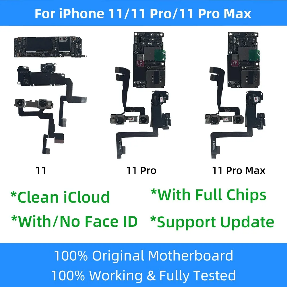 Original For iPhone 11 pro max Motherboard Logic board Clean iCloud ...