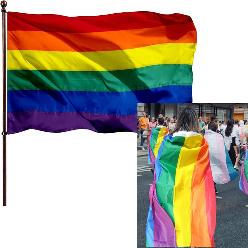 LGBTQ-Rainbow-Pride-Flag-6-Stripes-3x5ft-Rainbow-Flags-Banner-Gay-Pride ...