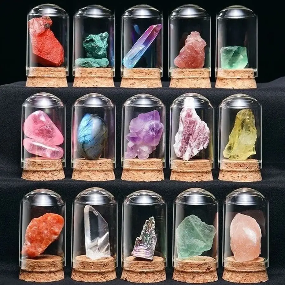 Raw-Stone-Natural-Crystal-Mineral-Glass-Display-Jar-Specimen ...