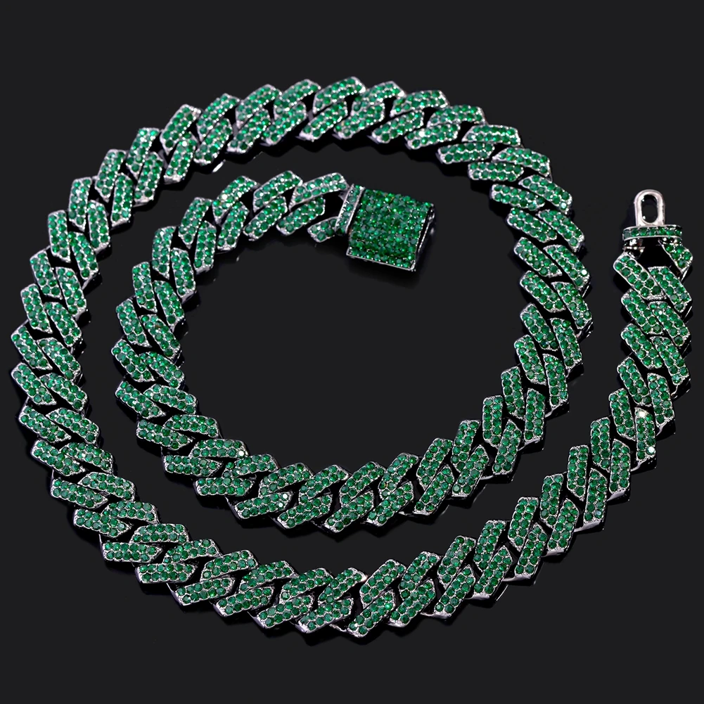 HipHop-Green-Crystal-Iced-Out-Chain-Gothic-Punk-Necklace-Men-Women ...