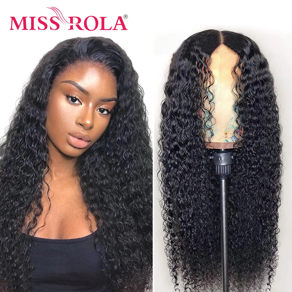 MISS-ROLA-13x4-Lace-Front-Human-Hair-Wigs-180-Density-Kinky-Curly-Human ...