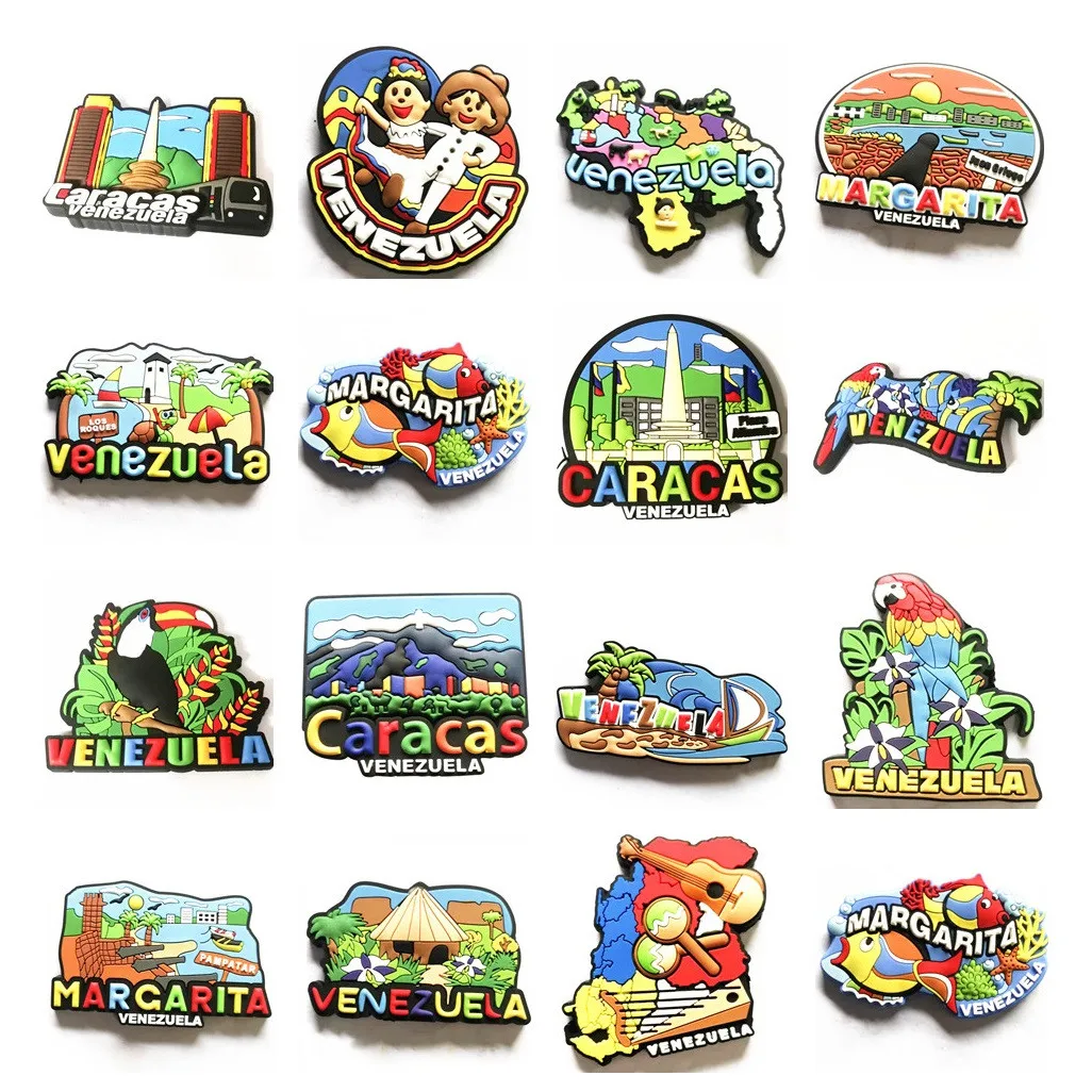 South America Venezuela Margarita Caracas Rubber Fridge Magnet Message ...