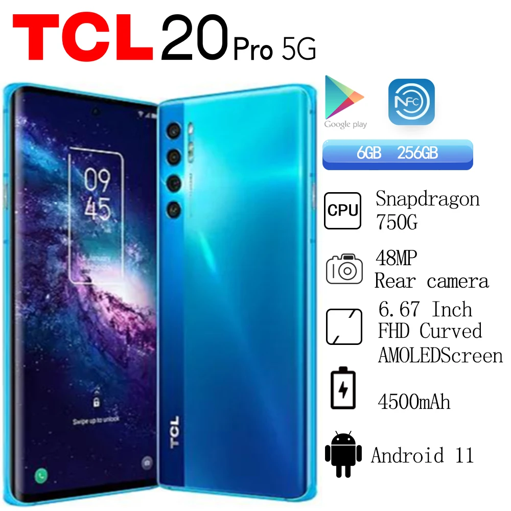 TCL-20-Pro-5G-Smartphone-6GB-RAM-256GB-ROM-Snapdragon-750G-6-67-FHD ...