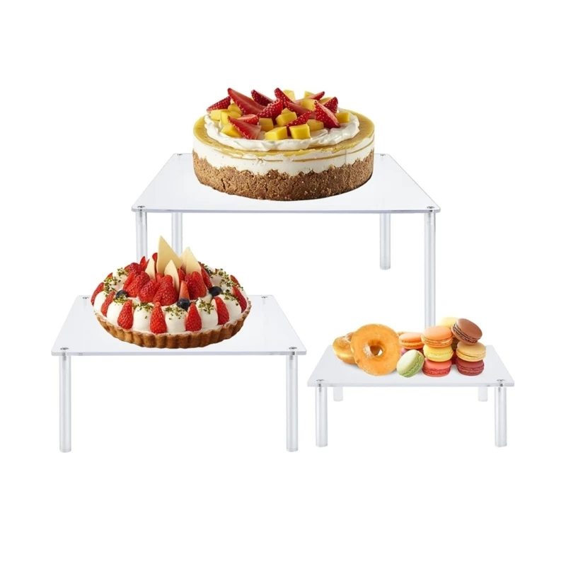 3Pieces-Acrylic-Cake-Stand-Rack-Set-Round-Display-Risers-for-Desserts ...
