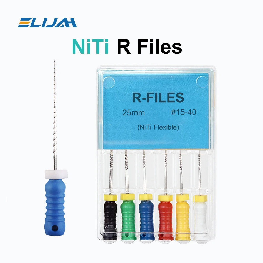 6Pcs-Pack-21mm-25mm-Dental-Hand-Use-NITI-Reamers-Denspay-Softer-and ...