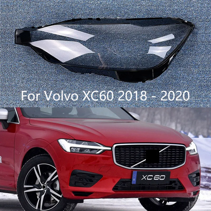 For-Volvo-XC60-2018-2019-2020-2021-Transparent-Lampshade-Headlamp-Cover ...
