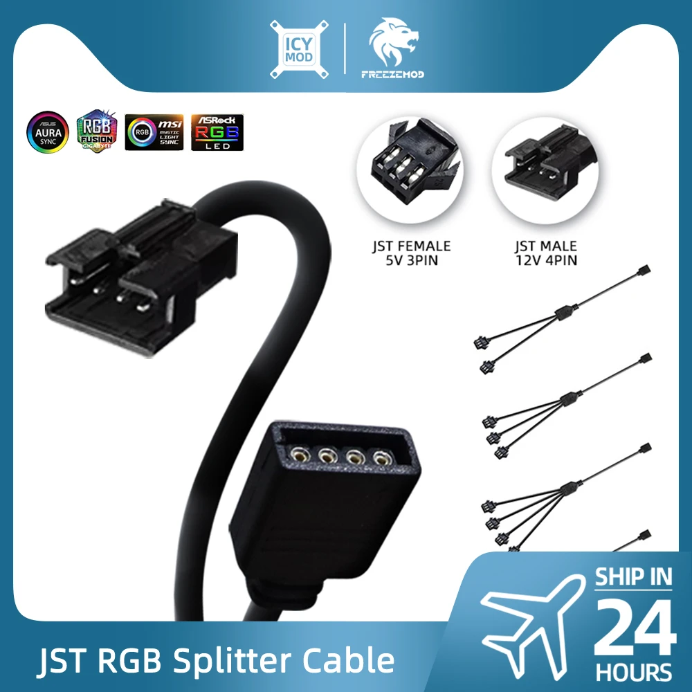 Jst Splitter Cable Sm Line Fan Interface 30cm Aura Female/male Connect ...