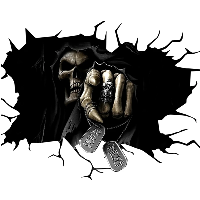 Cool-Funny-Halloween-Floor-Horror-3D-Wall-Stickers-Silent-Skull-Sticker ...