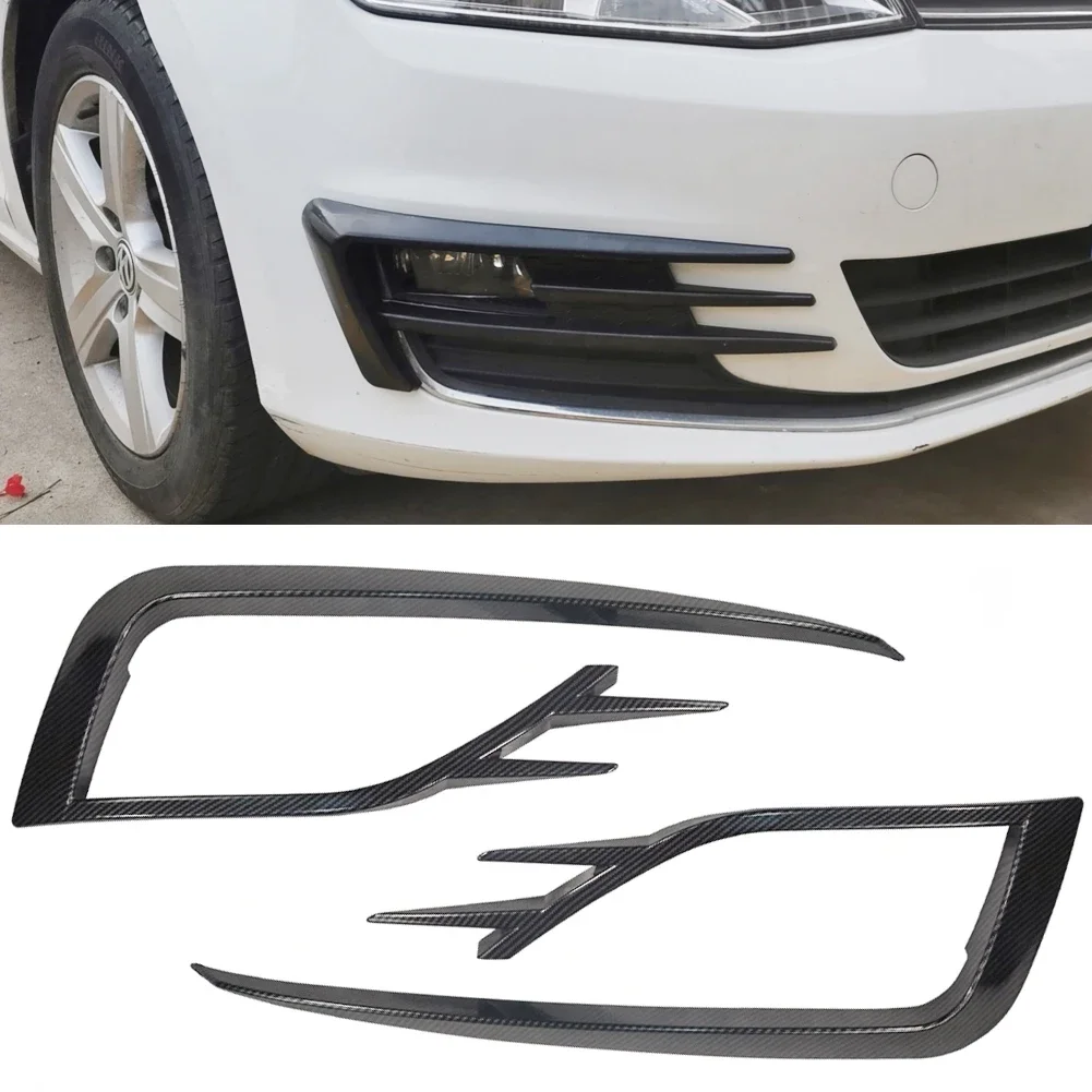 New-2Pcs-Car-Front-Bumper-Fog-Light-Grille-Cover-Trim-For-VW-Golf-7-5 ...