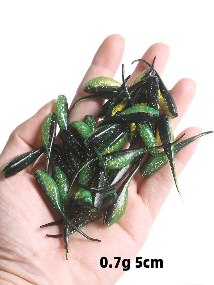 10PCS-Small-Tadpole-Soft-Bait-Lure-Mini-VIB-With-Spoon-Fishing-Lure-0 ...