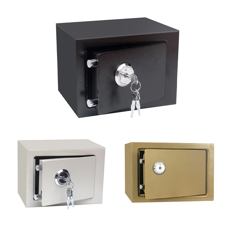 Key Safe Box Small Household Mini Steel Money Safes Home Office Safety ...