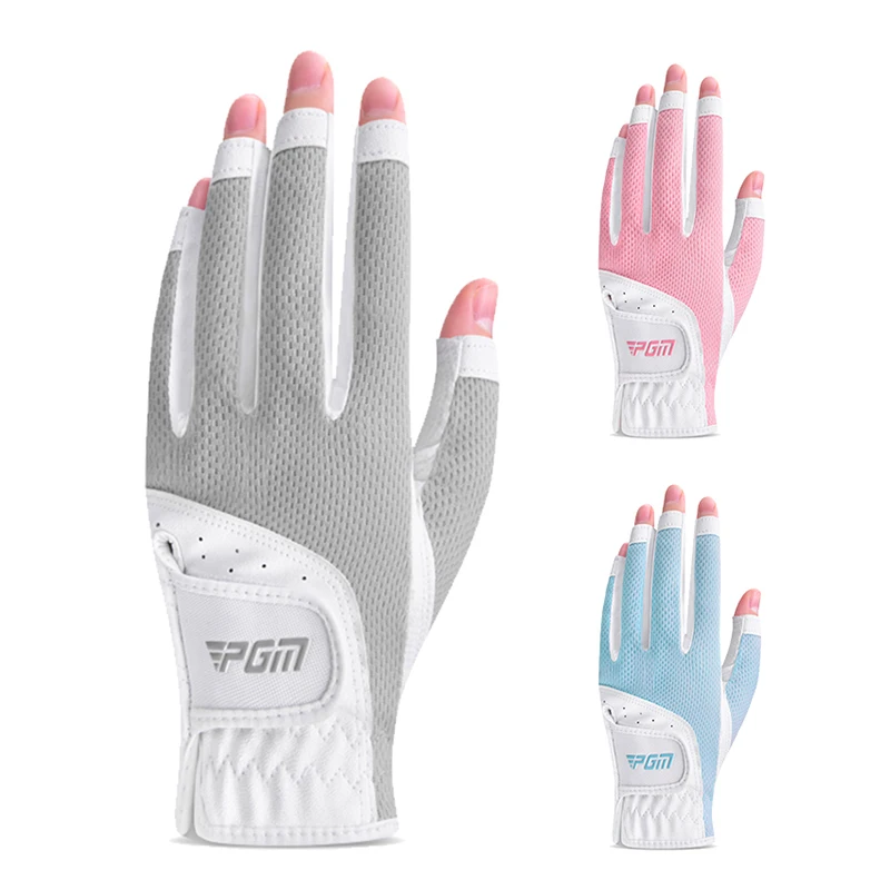1-Pair-Women-s-Open-Finger-Golf-Gloves-Breathable-Mesh-PU-Sunscreen ...