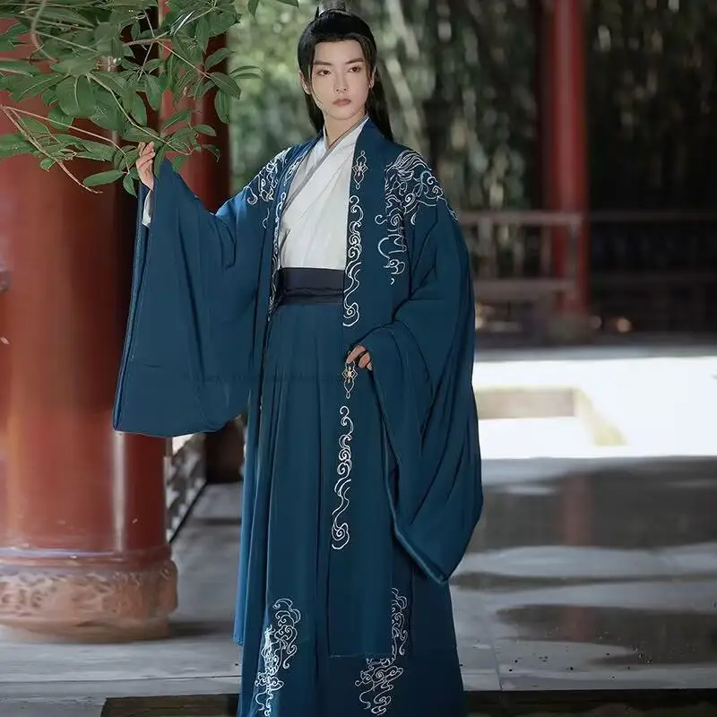 Chinese-Ancient-Costume-Traditional-Men-Hanfu-Suit-Weijin-Dynasty-Hanfu ...