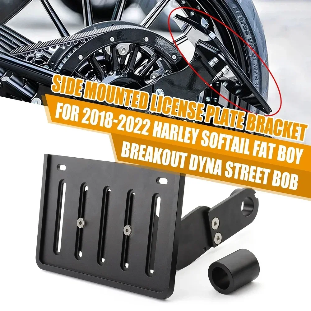 Motorcycle License Plate Bracket Frame Side Mount Holder For Harley ...