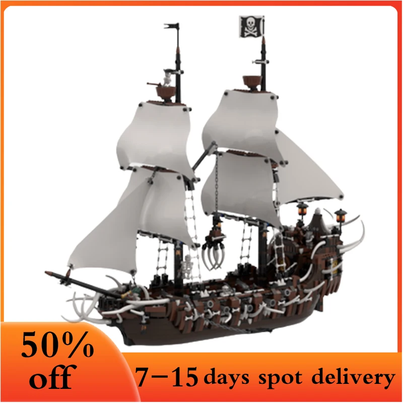 Die Süchtig Fang Customd Pirate Boot MOC Träger Bausteine Montieren ...