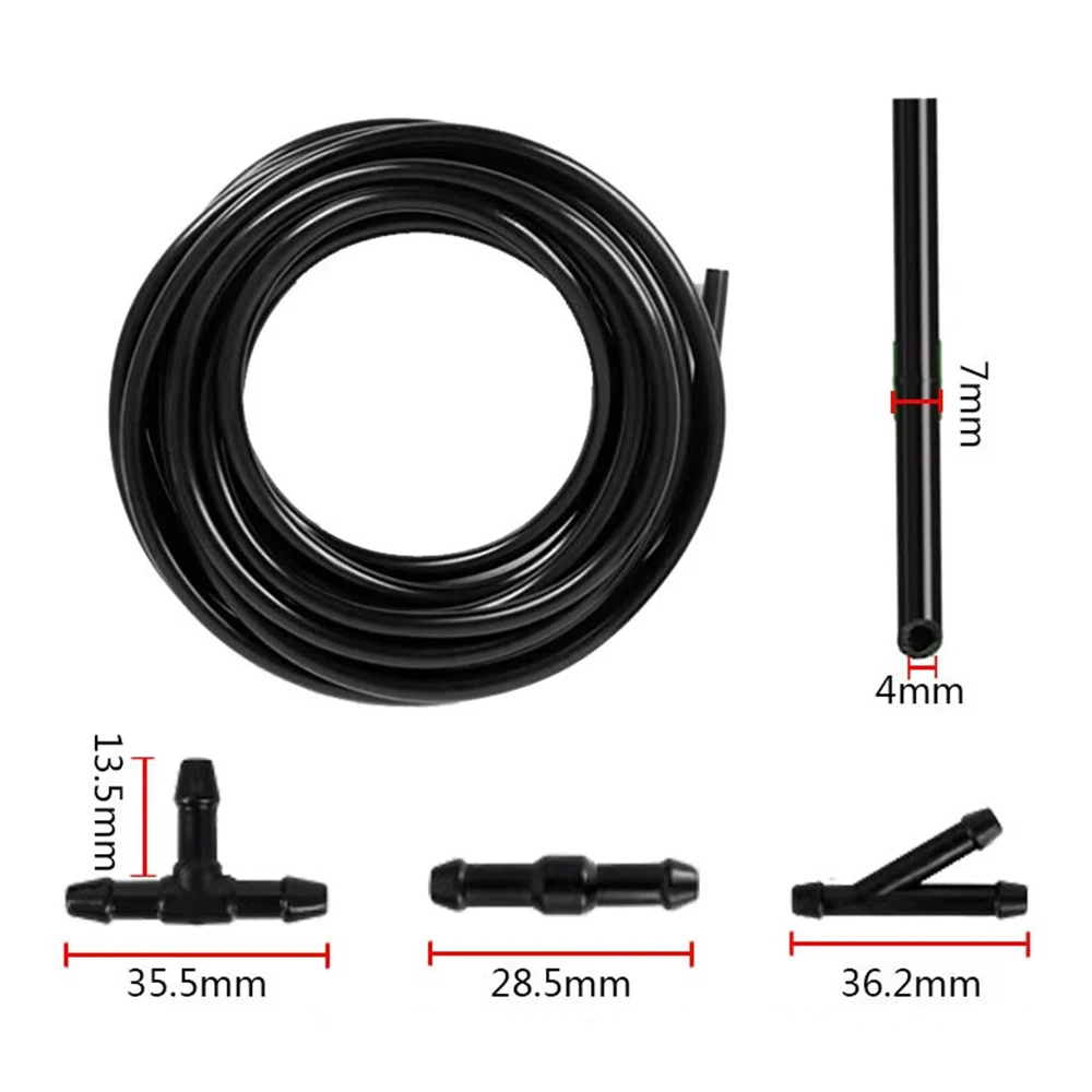 1PC-Universal-2m-Windshield-Washer-Nozzle-Hose-with-Connector-T-Y ...