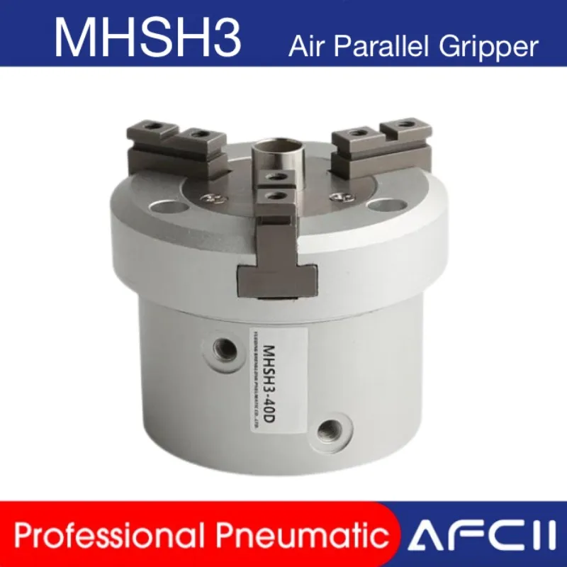 Mhsh3 com furo interno 3 maxila pneumática ar gripper estilo paralelo mhsh MHSH3-16D MHSH3-20D