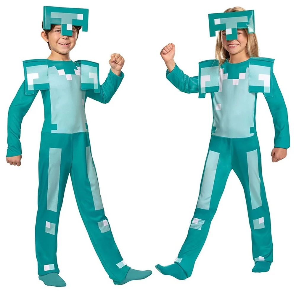 Minecraft Steve Diamond Armor Costume