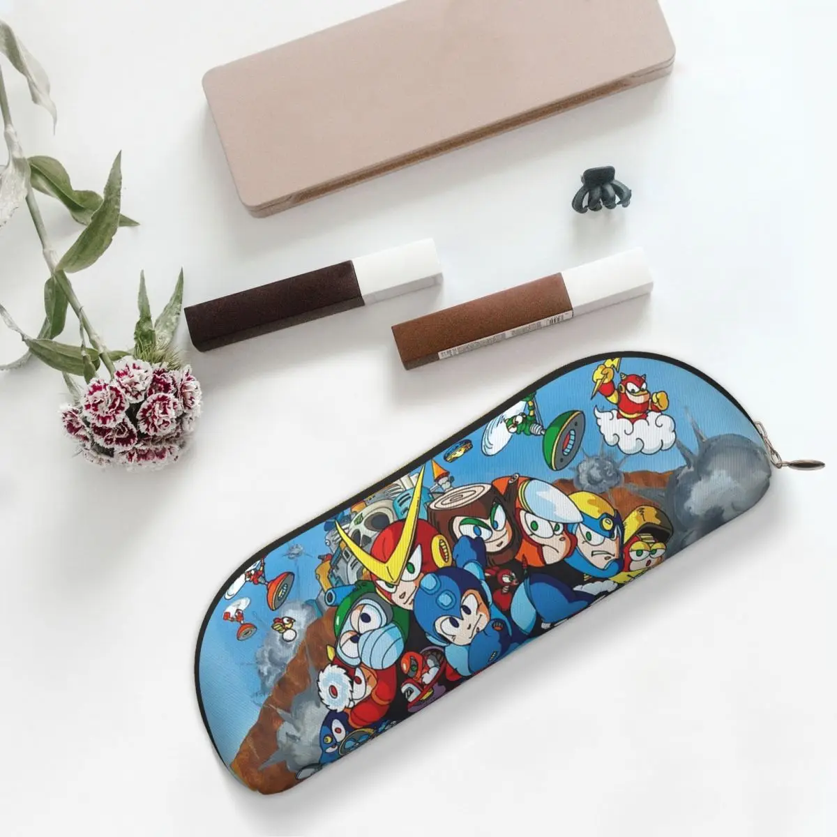 Classic Megaman 2 Pencil Cases Pen Holder Storage Stationery Supplies ...