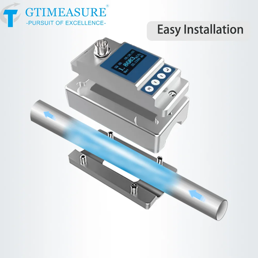 Pinza medidora de flujo ultrasónica, líquido puro, ácido alcalino ...