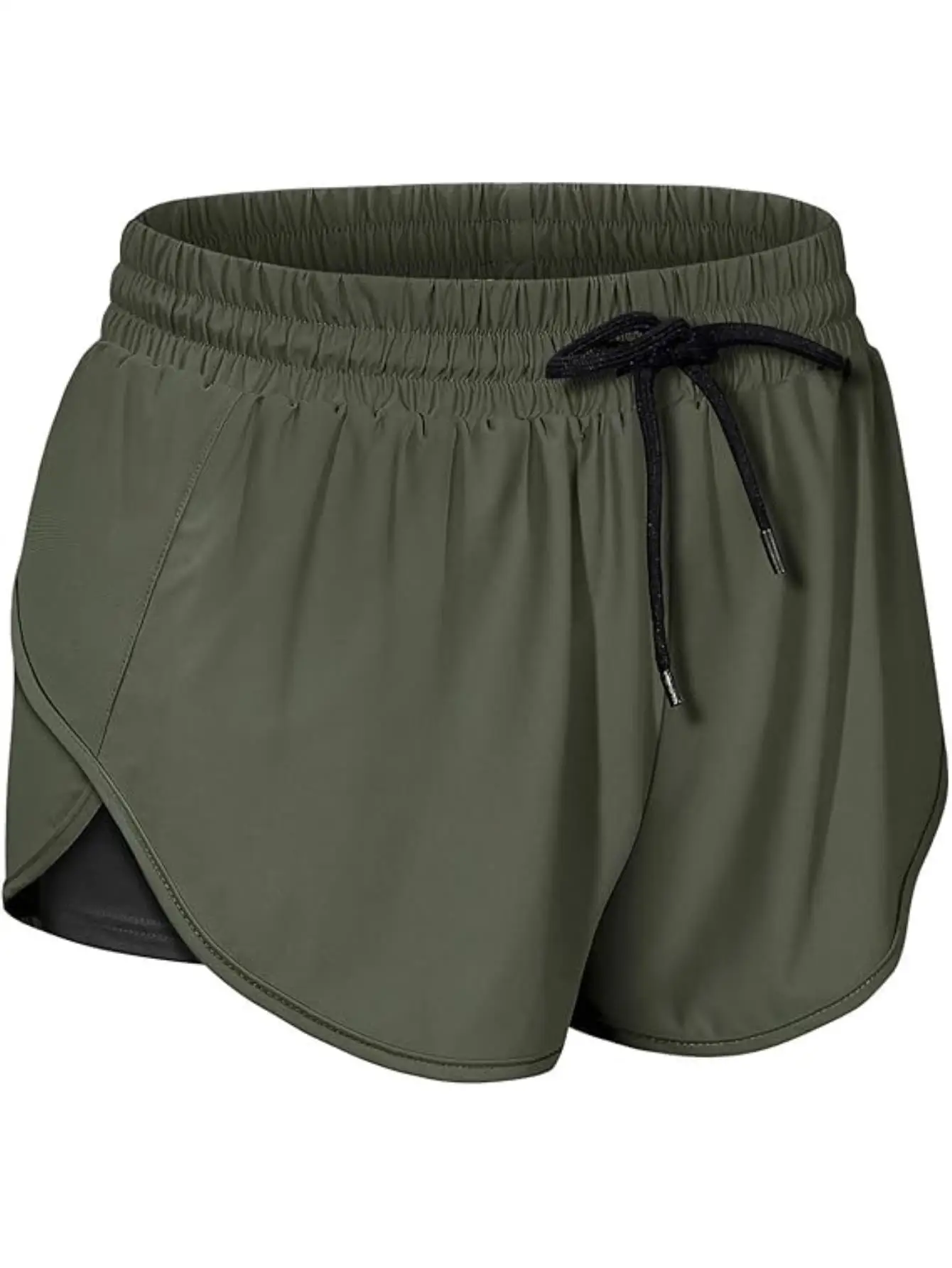 Soothfeel Womens Running Shorts with Zipper Pockets High Waisted ...