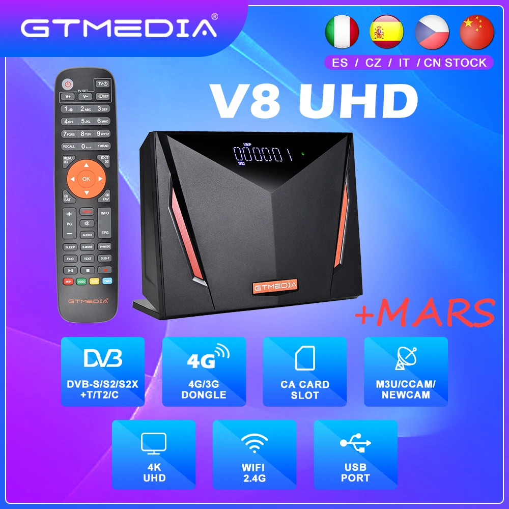GTMEDIA V8 UHD TV Set top Box With Mars New 4K TV Decoder Satellite ...