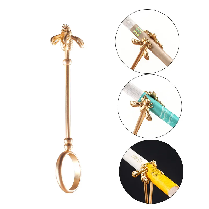Bee-Shape-Cigarette-Holder-Ring-Rack-Cigarette-Finger-Clip-Cigarette ...