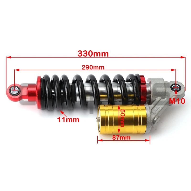 Universal-290mm-Front-Fork-Round-Air-Shock-Rear-Suspension-Spring ...